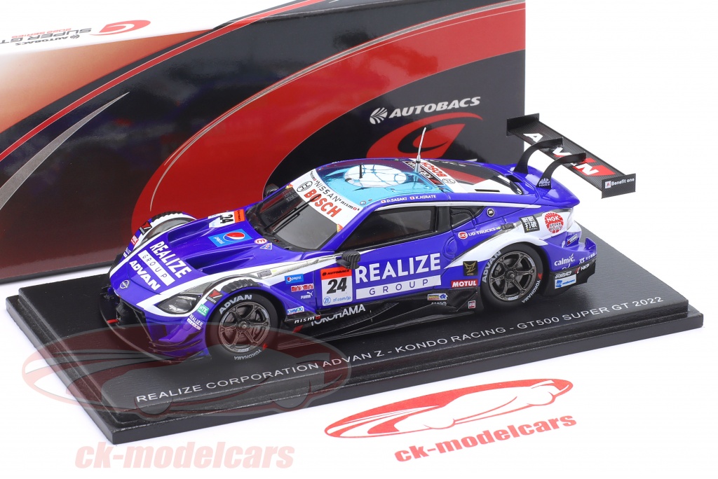 Spark 1:43 Nissan Z GT500 #24 Super GT500 Series 2022 Sasaki, Hirate SGT029 model car SGT029 ...