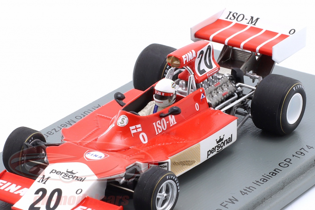 Spark 1:43 Arturo Merzario Iso-Marlboro FW #20 4° Italia GP formula 1 1974 S4041 modello auto ...