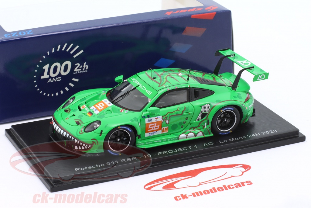 Spark 1:43 Porsche 911 RSR-19 #56 24h LeMans 2023 REXY AO Racing S8762 model car S8762 9580006987624