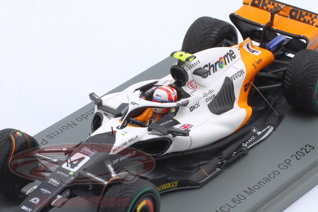 Spark 1:43 Lando Norris McLaren MCL60 #4 9ème Monaco GP formule 1 2023 S8583 modèle voiture ...