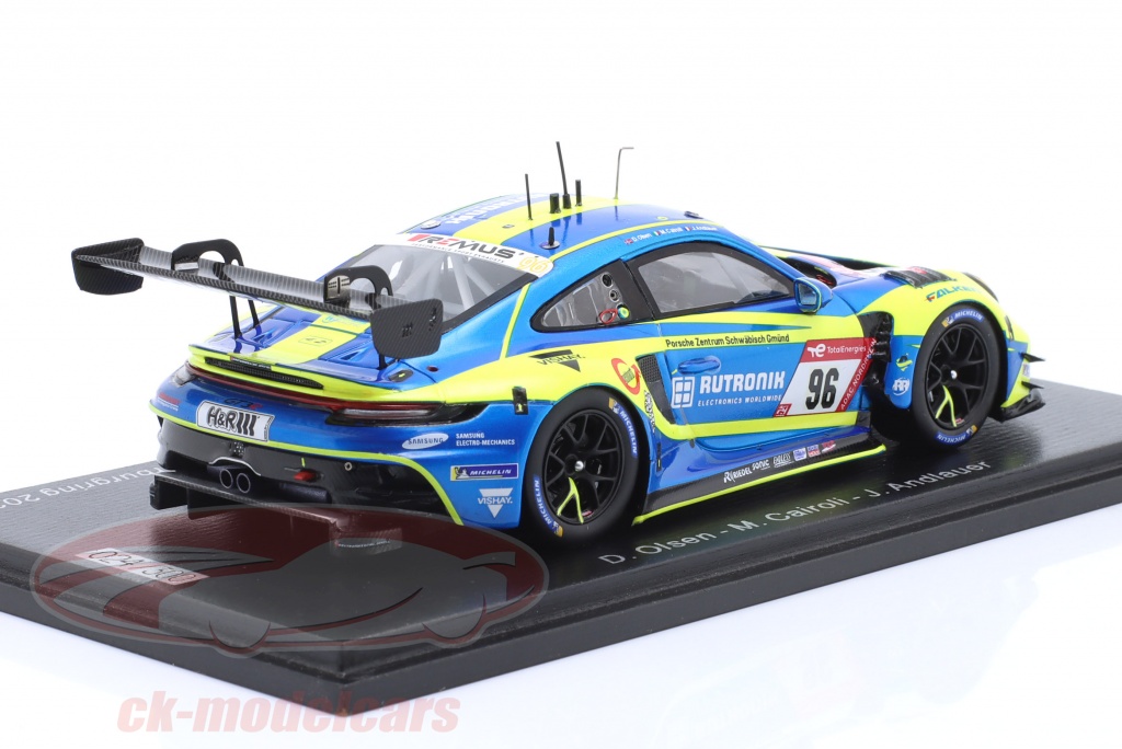 Spark 1:43 Porsche 911 (992) GT3 R #96 5位 24h Nürburgring 2023 Rutronik ...