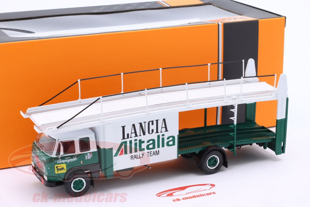 Ixo 1:43 Fiat 673 Renntransporter Lancia Alitalia Rallye 1976 weiß ...