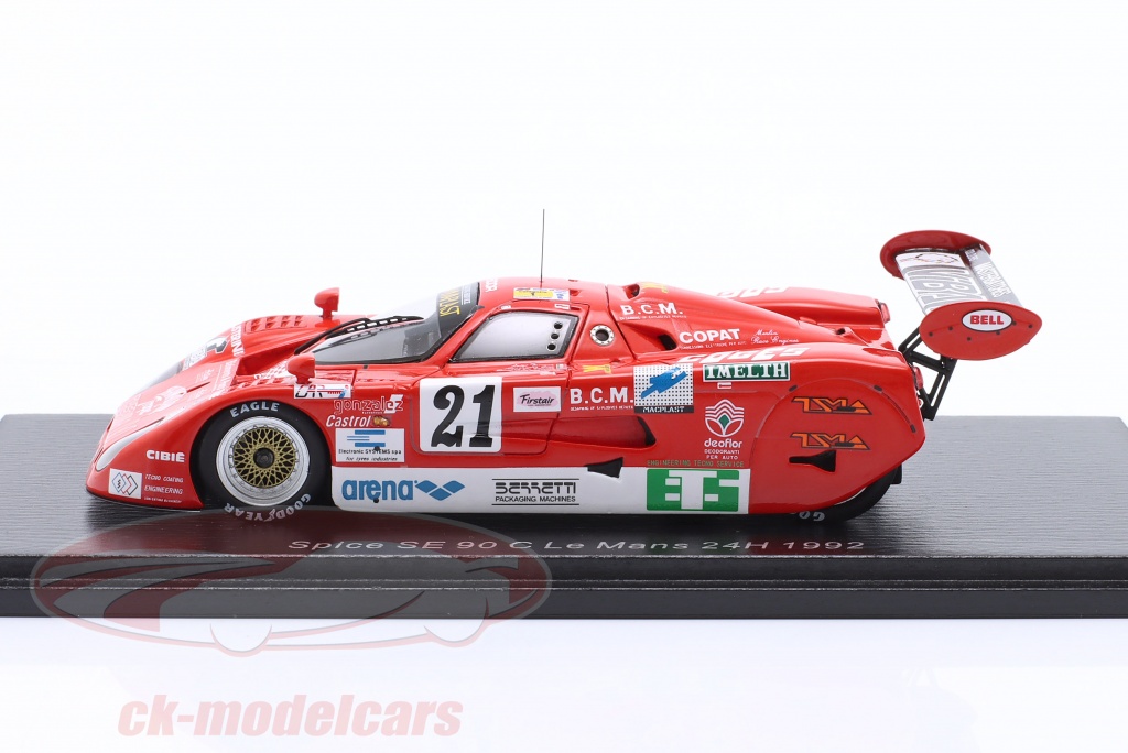 Spark 1:43 Spice SE90C #21 24h LeMans 1992 Taverna, Gini, Sheldon S6826 model car S6826 ...