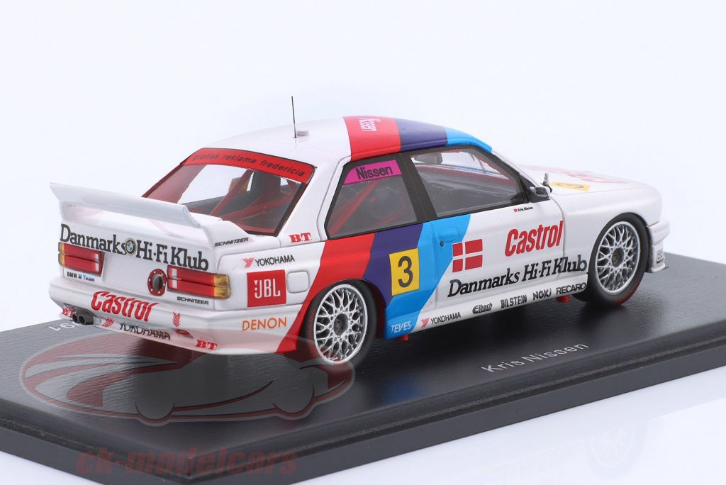 Spark 1:43 BMW M3 (E30) #3 gagnant Jyllandsringen GP 1991 K. Nissen S2821 modèle voiture S2821 ...