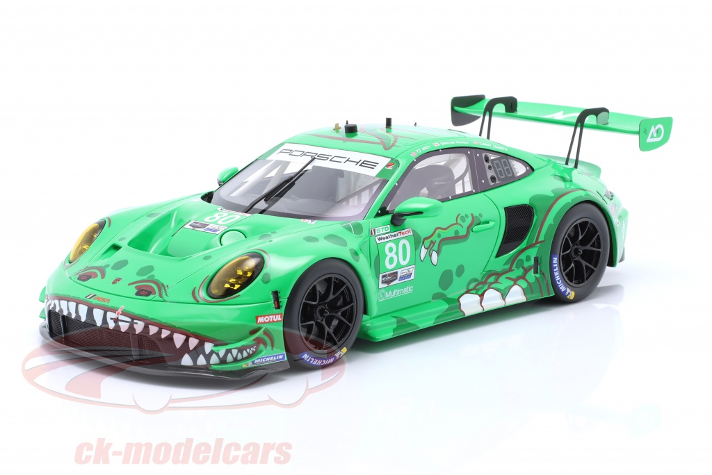 True Scale 1:18 Porsche 911 (992) GT3 R #80 12h Sebring IMSA 2023 REXY ...