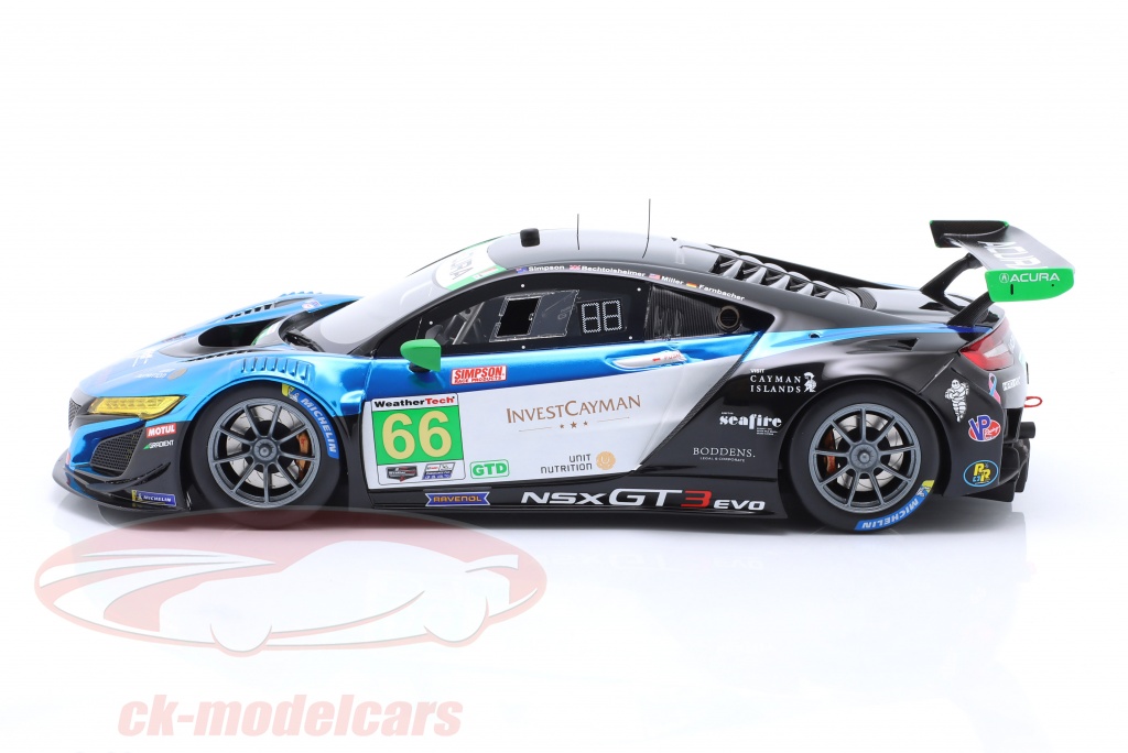 True Scale 1:18 Acura NSX GT3 #66 24h Daytona IMSA 2022 Gradient Racing ...