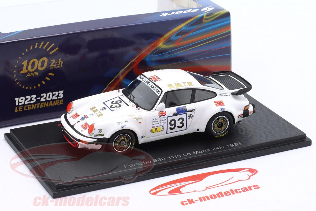 Spark 1:43 Porsche 930 #93 勝者 GR.B 24h LeMans 1983 Cooper, Smith, Ovey ...