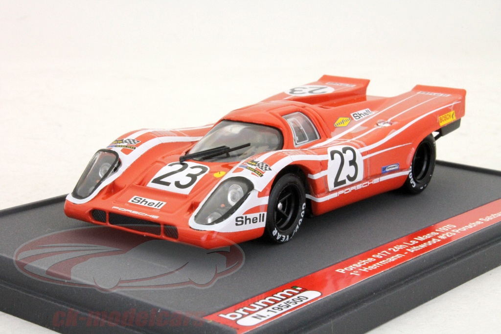 Brumm 1:43 Porsche 917K #23 Ganador 24h Le Mans 1970 Herrmann, Attwood S1232 modelo coche S1232