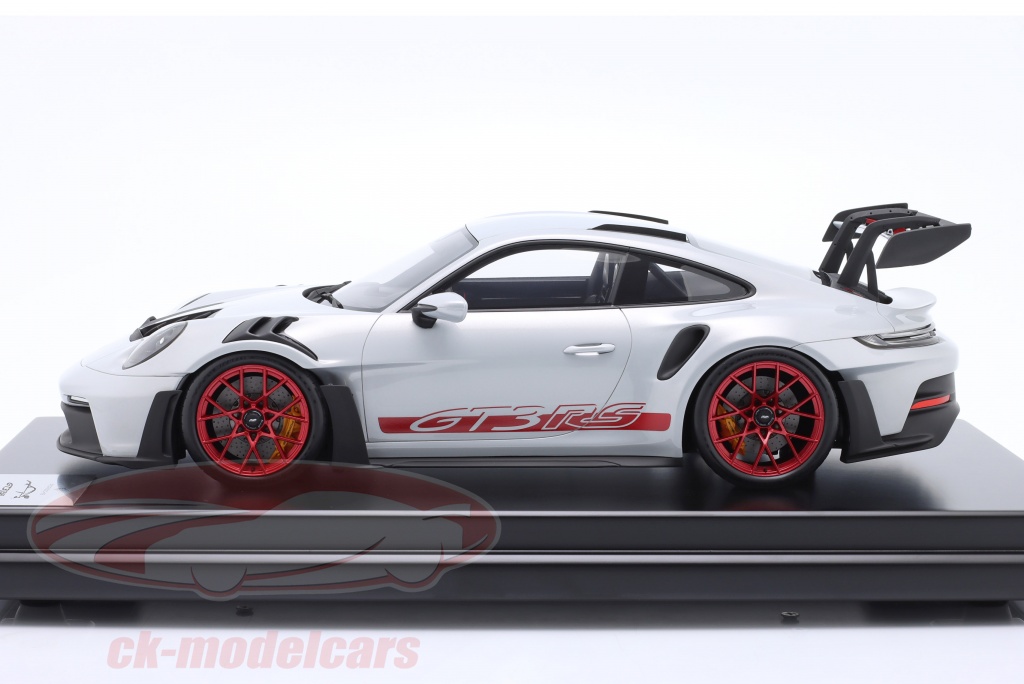 Spark 1:12 Porsche 911 (992) GT3 RS year 2022 ice grey metallic / pyro ...