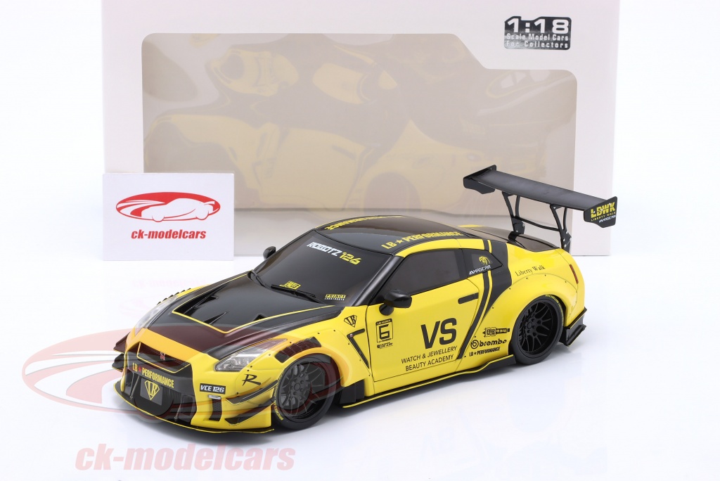 Solido 1:18 Nissan Skyline GT-R (R35) LBWK Body-Kit 2.0 amarillo ...
