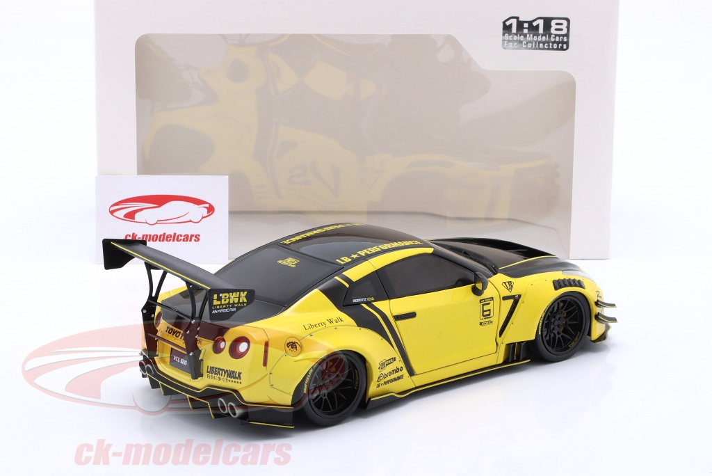 Solido 1:18 Nissan Skyline GT-R (R35) LBWK Body-Kit 2.0 yellow / black ...