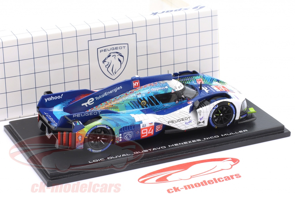 Spark 1:43 Peugeot 9X8 #94 24h LeMans 2023 Duval, Menezes, Müller S8730 ...
