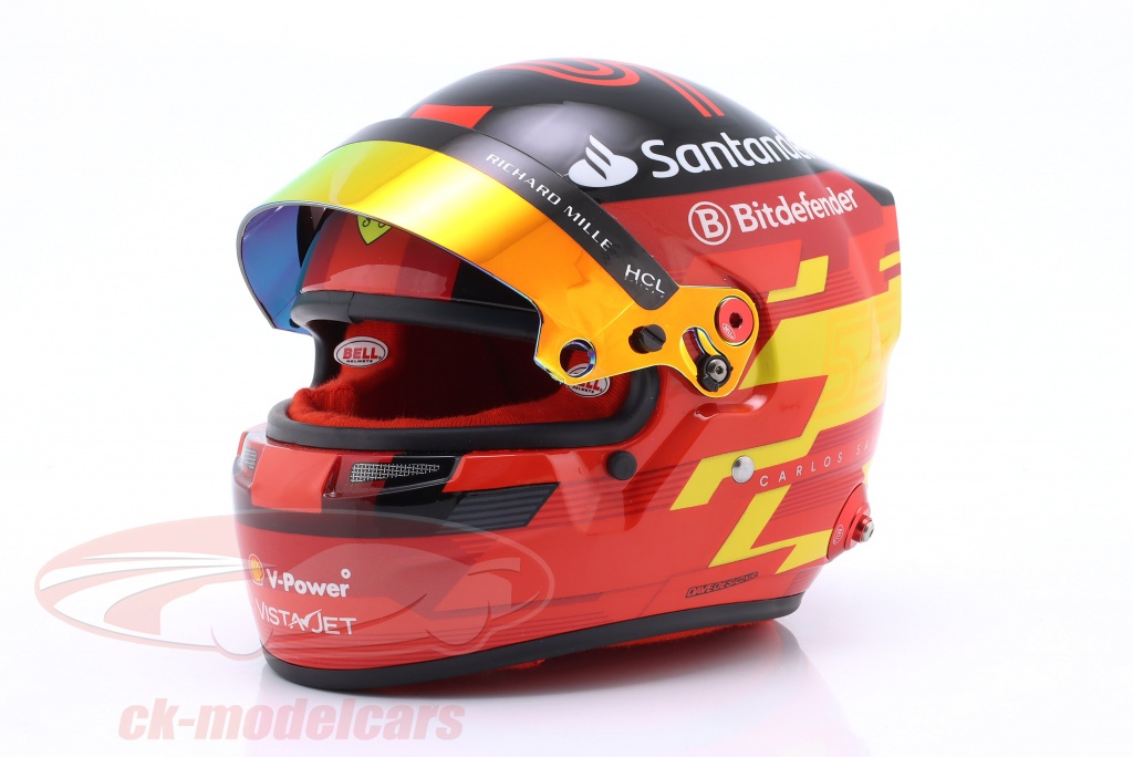 Bell 1:2 Carlos Sainz #55 Scuderia Ferrari Formula 1 2024 helmet ...