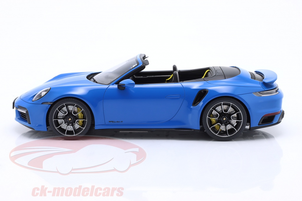 GT-SPIRIT 1:18 Porsche 911 (992) Turbo S Cabriolet year 2020 blue GT441 ...