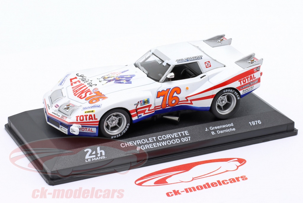 Altaya 1:43 Chevrolet Corvette #76 24h LeMans 1976 Greenwood, Darniche ...