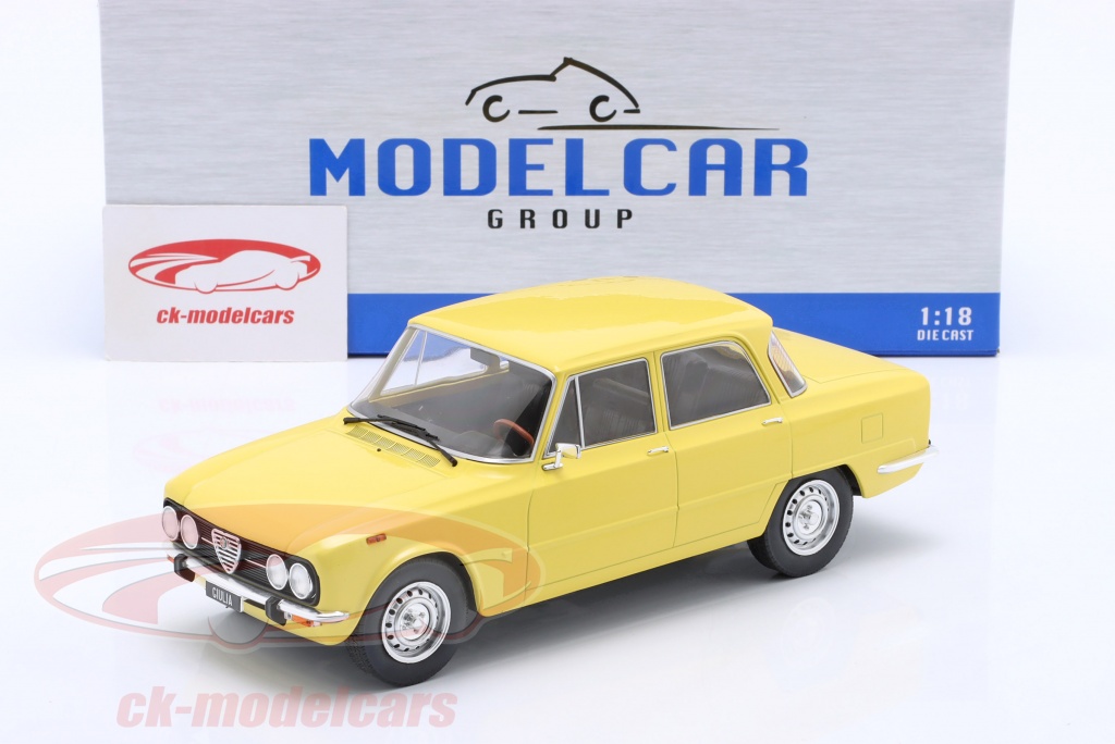 ModelCarGroup 1:18 Alfa Romeo Giulia Nuova Superyear 1974 light yellow ...