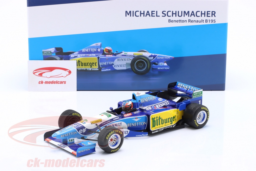 Minichamps 1:18 M. Schumacher Benetton B195 #1 Winner Europe GP Formula 1 World Champion 1995 ...