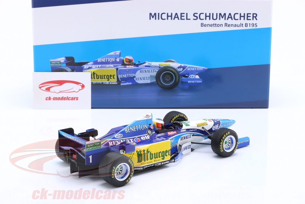 Minichamps 1:18 M. Schumacher Benetton B195 #1 Winner Europe GP Formula 1 World Champion 1995 ...