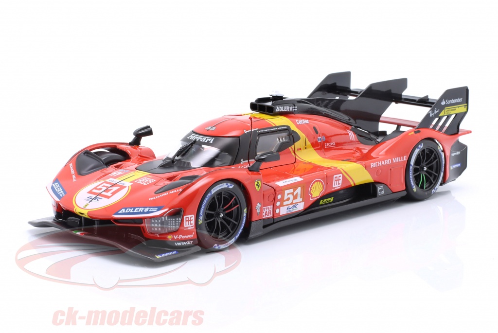 Bburago 1:24 Ferrari 499P #51 gagnant 24h LeMans 2023 Pier Guidi, Calado, Giovinazzi 18-26309 ...