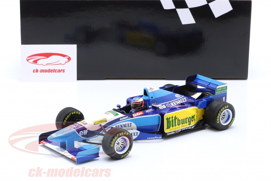 Minichamps 1:18 M. Schumacher Benetton B195 #1 Winner Japan GP Formula 1 World Champion 1995 ...