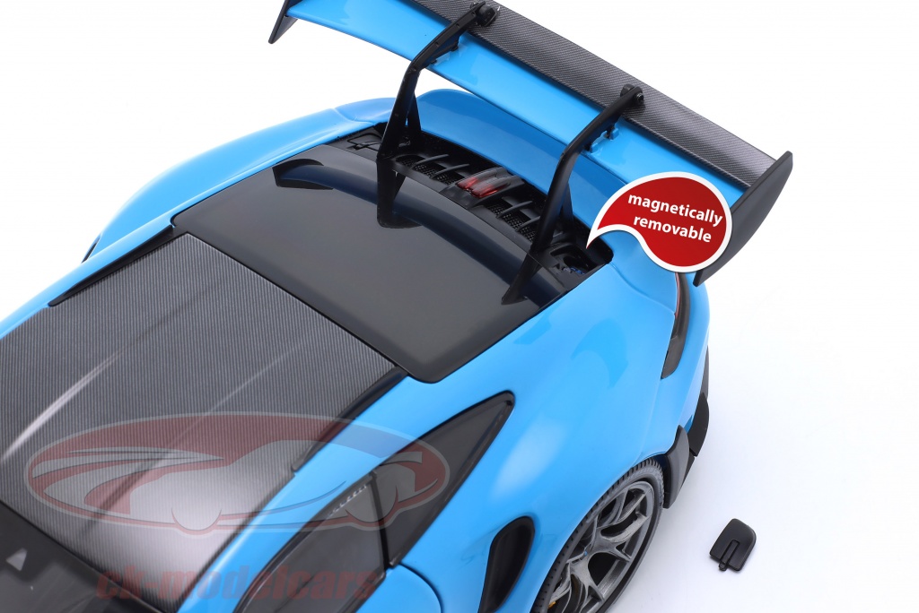 Minichamps 1:18 Porsche 911 (992) GT3 RS Weissach package 2024 blue / silver rims 110062022 ...