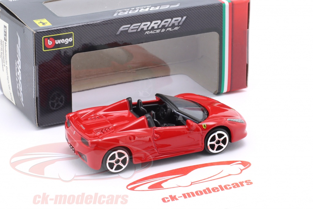 Bburago 1:64 Ferrari 458 Spider Année de construction 2011 rouge CK89756 modèle voiture CK89756 ...