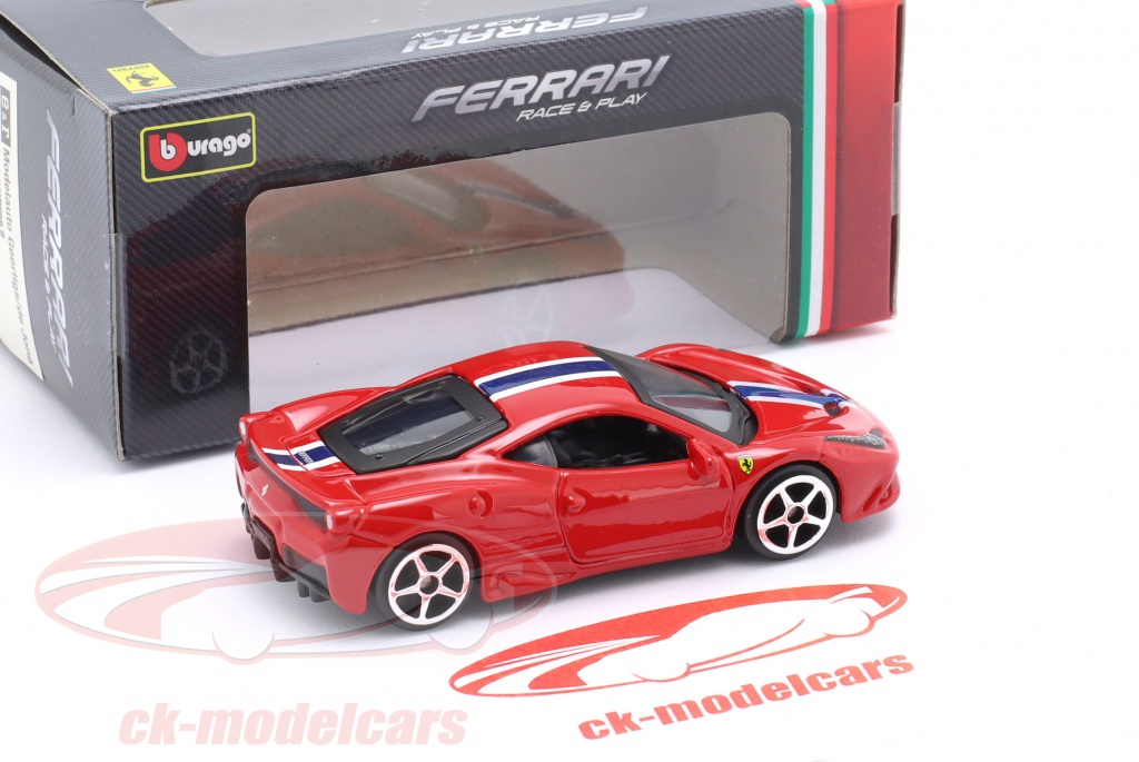 Bburago 1:64 Ferrari 458 Italia Speciale Baujahr 2009-2015 rot mit ...