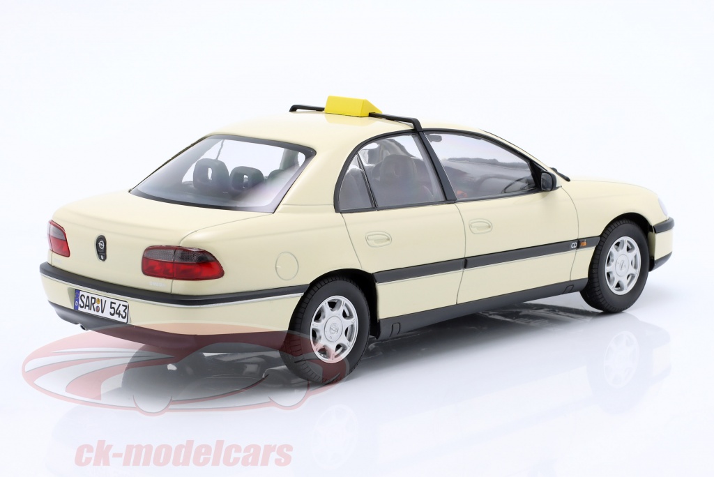 Triple9 1:18 Opel Omega B taxi Germany year 1996 ivory T9-1800434 model car T9-1800434 690000018222