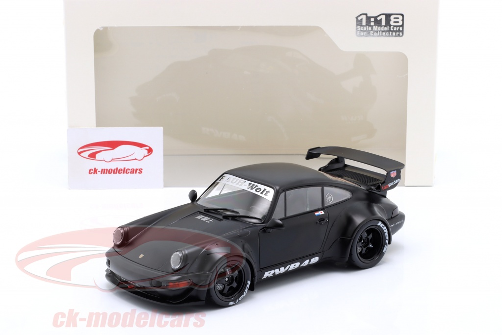 Solido 1:18 Porsche 911 (964) RWB Rauh-Welt Darth Vader 2016 dull black ...