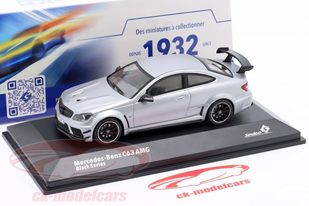 Solido 1:43 Mercedes-Benz C63 AMG Black Series 建设年份 2011 哑光灰色 S4311604 ...