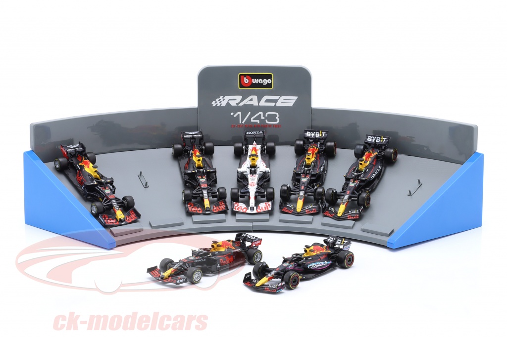 Bburago 1:43 7-Car Set: Max Verstappen Red Bull formula 1 with arena ...