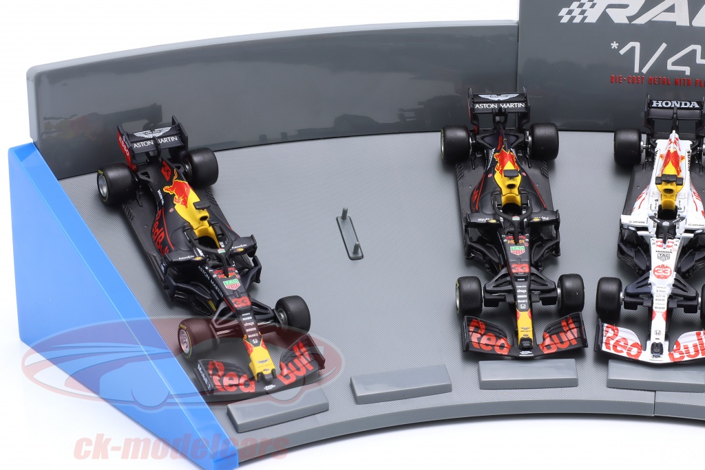 Bburago 1:43 7-Car Set: Max Verstappen Red Bull Formel mit Arena Display VERSTAPPENSET-01 ...