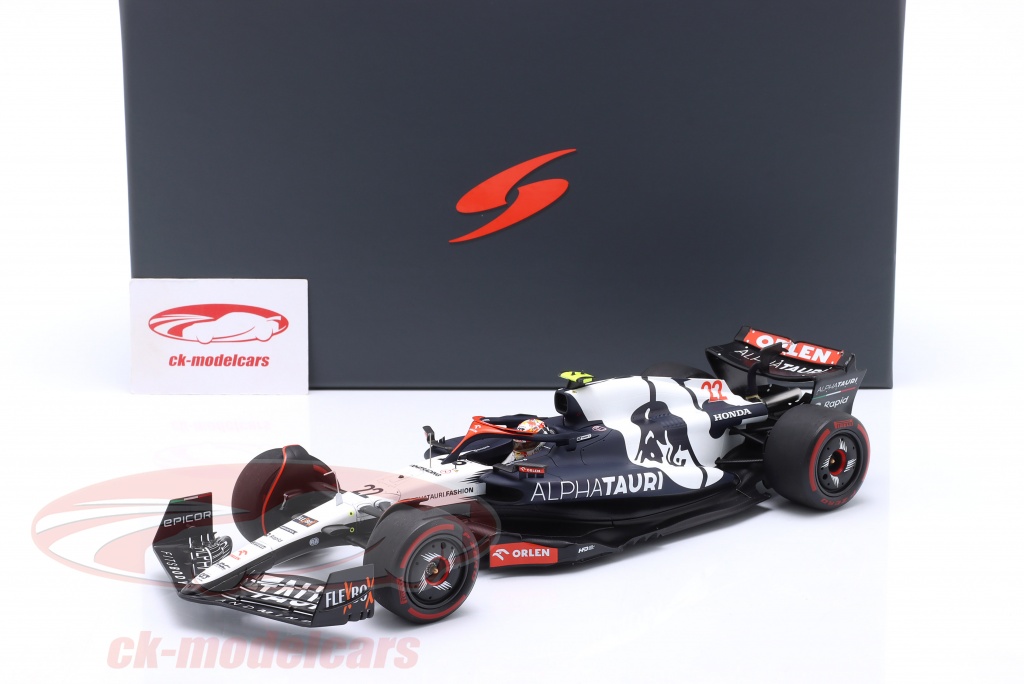 Spark 1:18 Yuki Tsunoda Alpha Tauri AT04 #22 Bahrain GP Formel 1 2023 ...