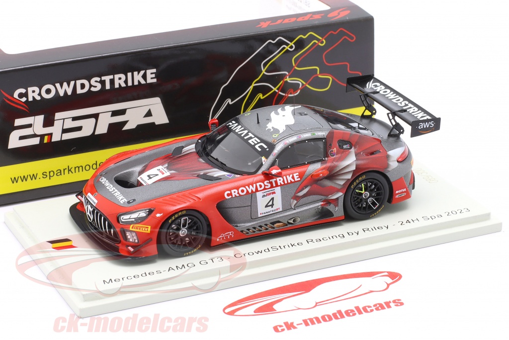 Spark 1:43 Mercedes-AMG GT3 #4 24h Spa 2023 Crowdstrike Racing by Riley ...