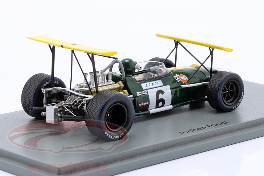Spark 1:43 Jochen Rindt Brabham BT26 #6 canadisk GP formel 1 1968 S8313 model bil S8313 ...