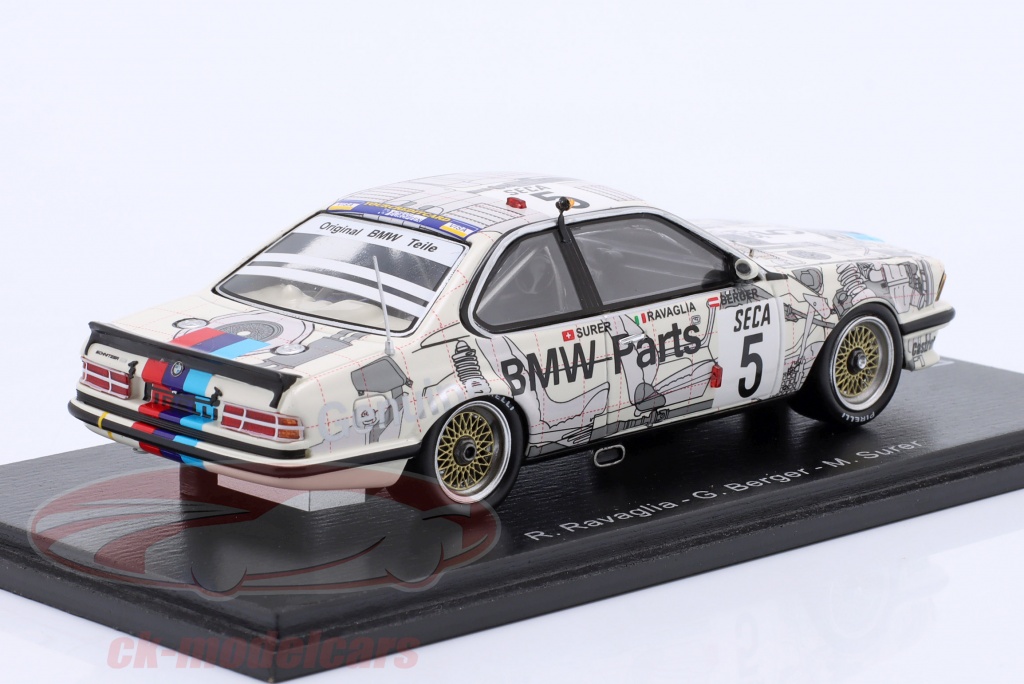 Spark 1:43 BMW 635 CSi #5 gagnant 24h Spa 1985 Ravaglia, Berger, Surer ...
