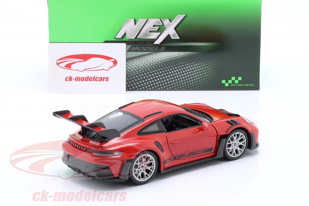 Welly 1:24 Porsche 911 (992) GT3 RS year 2023 red 24122 model car 24122 ...