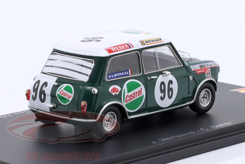 Spark 1:43 BMC Mini Cooper 1000S #96 24h Spa 1969 Vernaeve, Baker ...