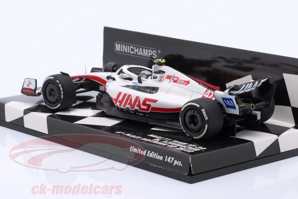 Minichamps 1:43 Mick Schumacher Haas VF-22 #47 6th Österreich GP Formel ...