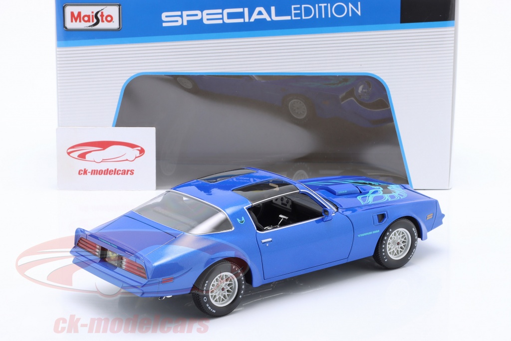 Maisto 1:18 Pontiac Firebird Trans Am year 1978 blue 31464BL model car ...