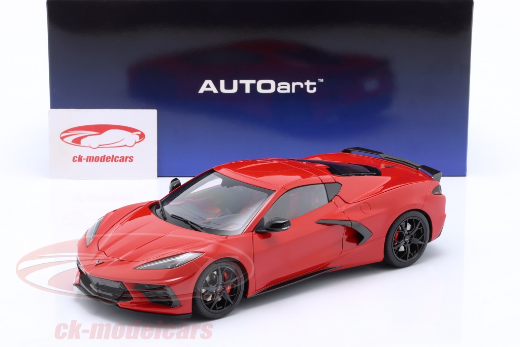 AUTOart 1:18 Chevrolet Corvette C8 Stingray Z51 year 2020 torch red ...