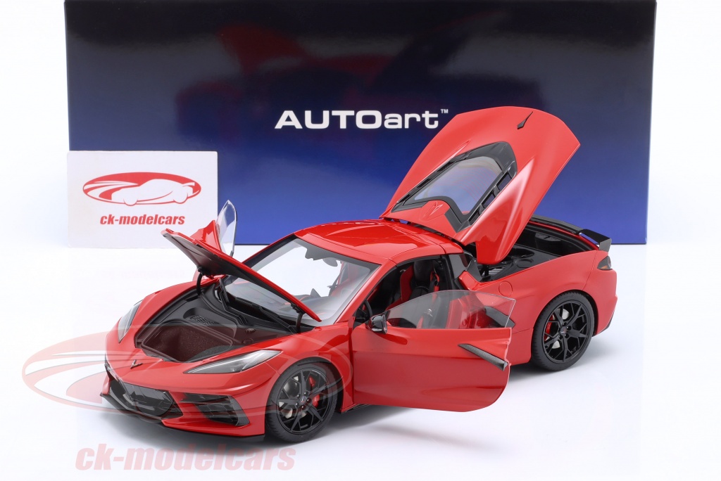 AUTOart 1:18 Chevrolet Corvette C8 Stingray Z51 year 2020 torch red ...