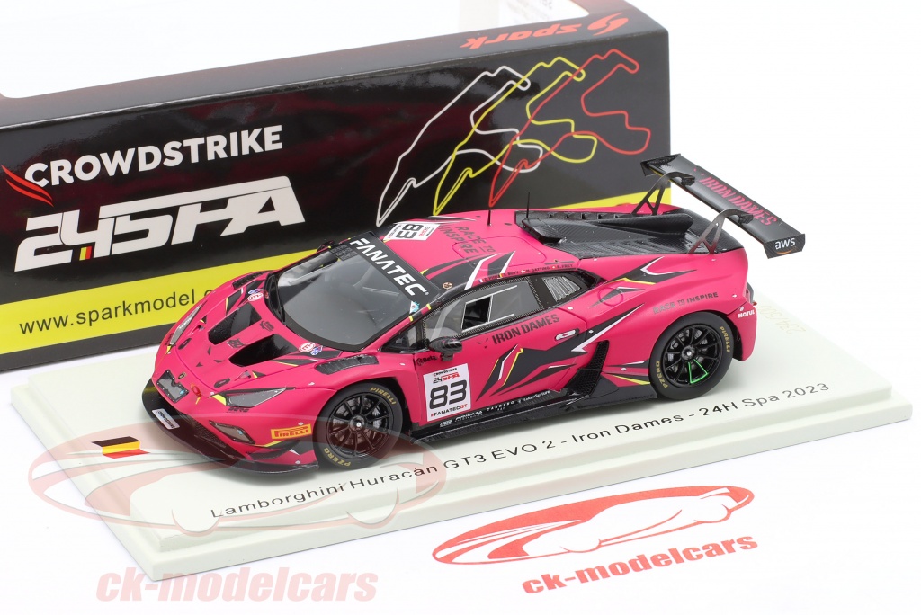 Spark 1:43 Lamborghini Huracan GT3 Evo2 #83 24h Spa 2023 Iron Dames ...