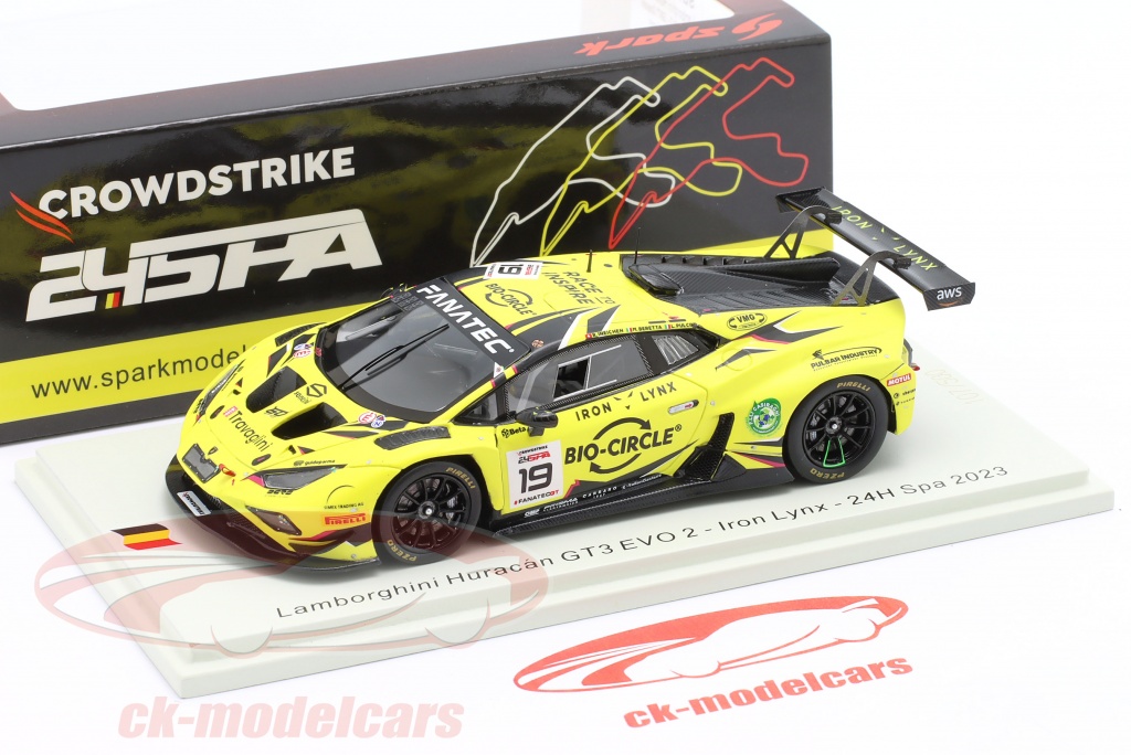 Spark 1:43 Lamborghini Huracán GT3 Evo 2 #19 24h Spa 2023 Iron Lynx ...