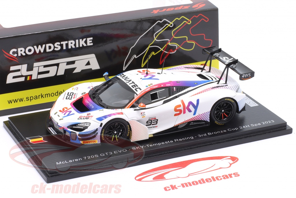 Spark 1:43 McLaren 720S GT3 Evo #93 24h Spa 2023 Sky Tempesta Racing ...