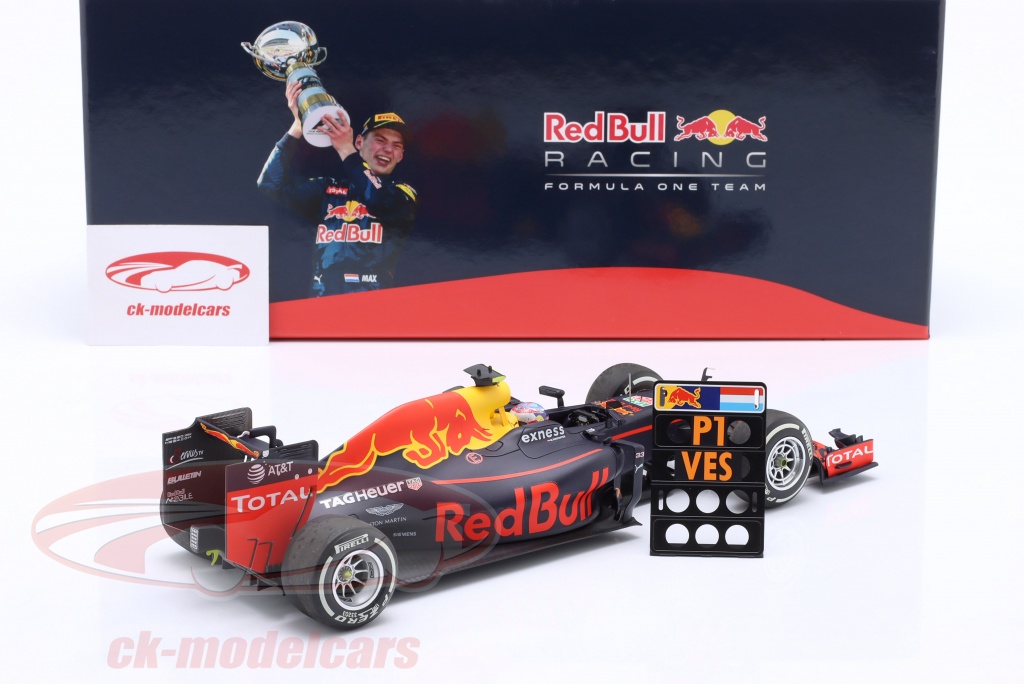 Minichamps 1:18 Max Verstappen Red Bull RB12 #33 First F1 Win スペイン GP 式 ...