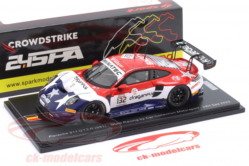 Spark 1:43 Porsche 911 (992) GT3 R #132 24h Spa 2023 GMG Racing Car ...