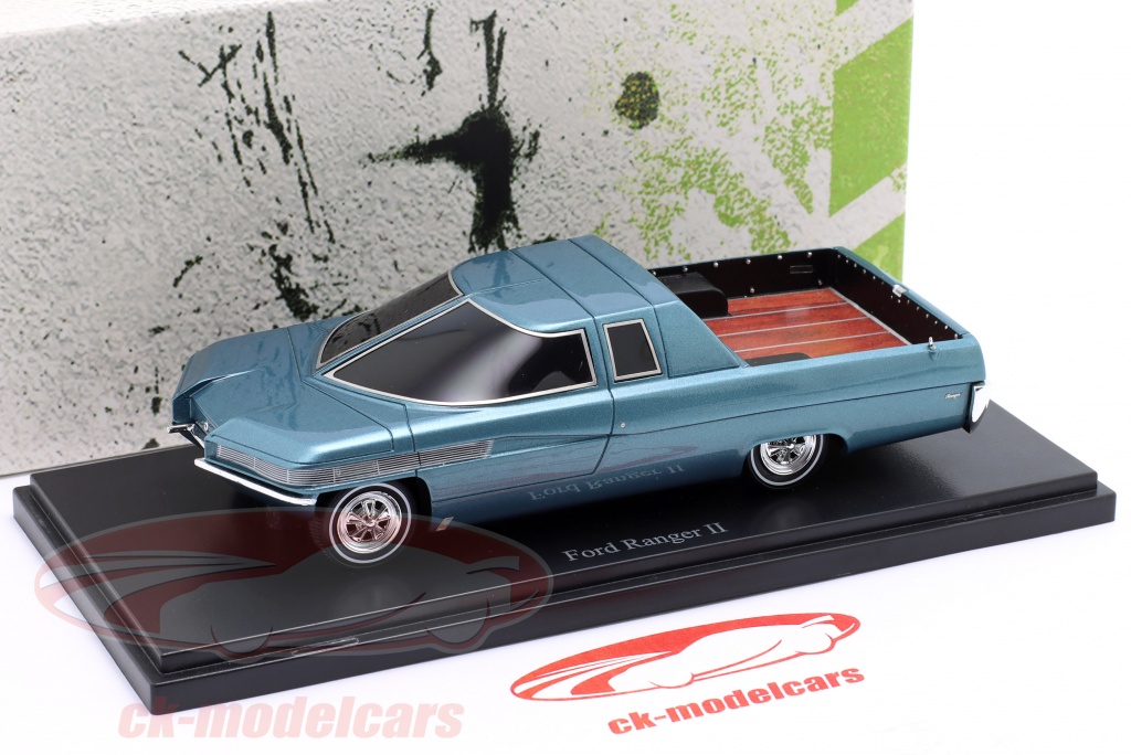 AutoCult 1:43 Ford Ranger II Pick-Up Concept Car 1966 blau metallic ...