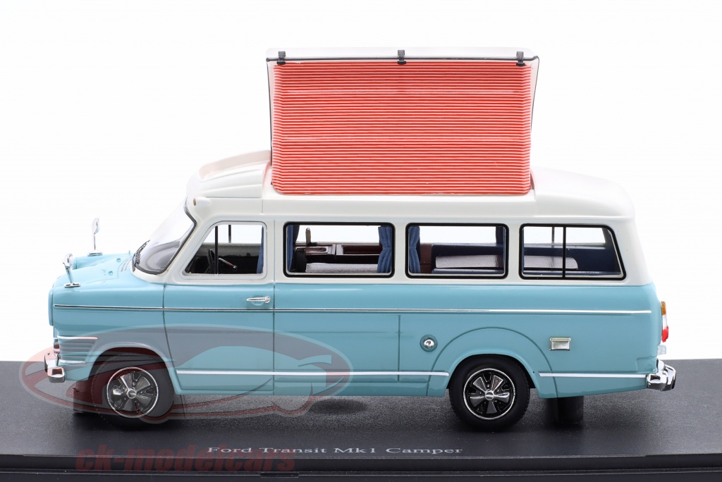 AutoCult 1:43 Ford Transit MK1 Camper year 1973 light blue 09020 model ...