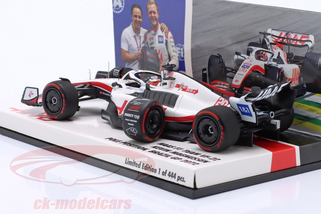 Minichamps 1:43 Kevin Magnussen Haas VF-22 #20 Brazilian GP Formula 1 2022 447222120 model car ...